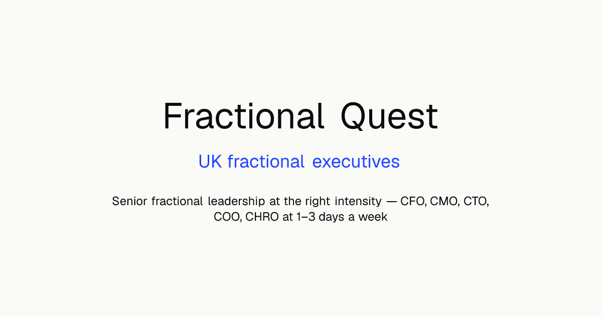 Fractional Quest — build your fractional team
